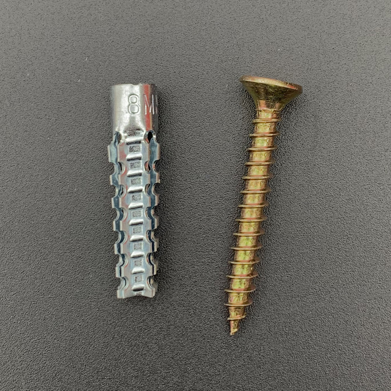 50Pcs Light iron expansion pipe expansion screw serrated expansion plug ...