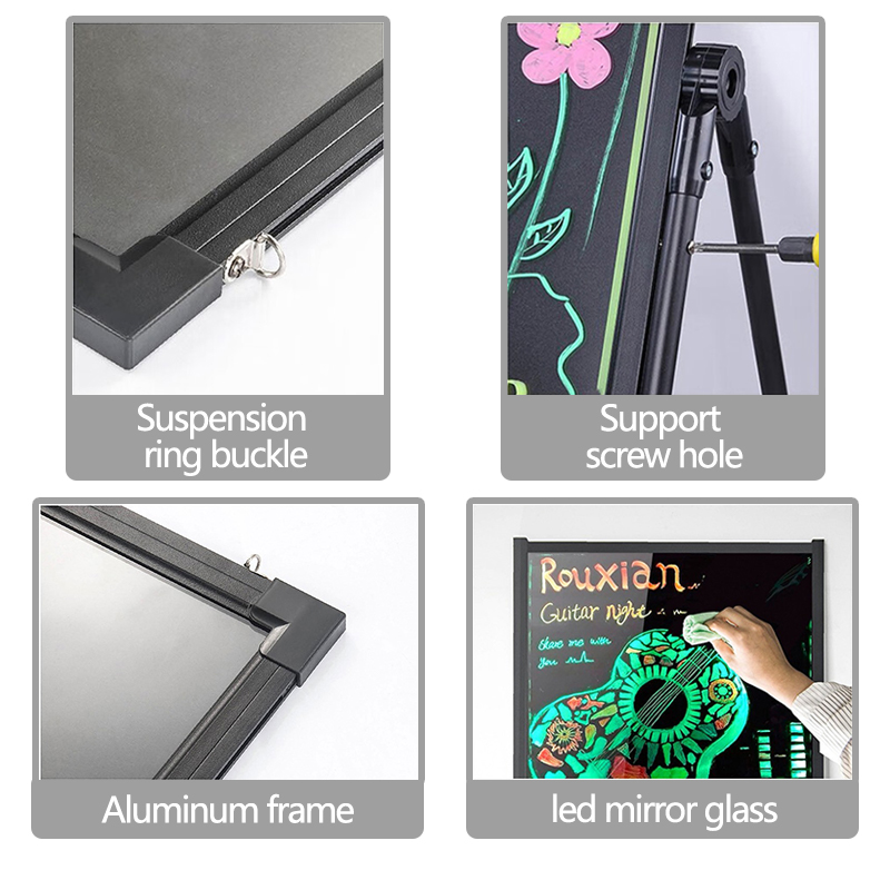 LED Neon Light Writing Board with stand Drawing Board LED Lighting Menu ...