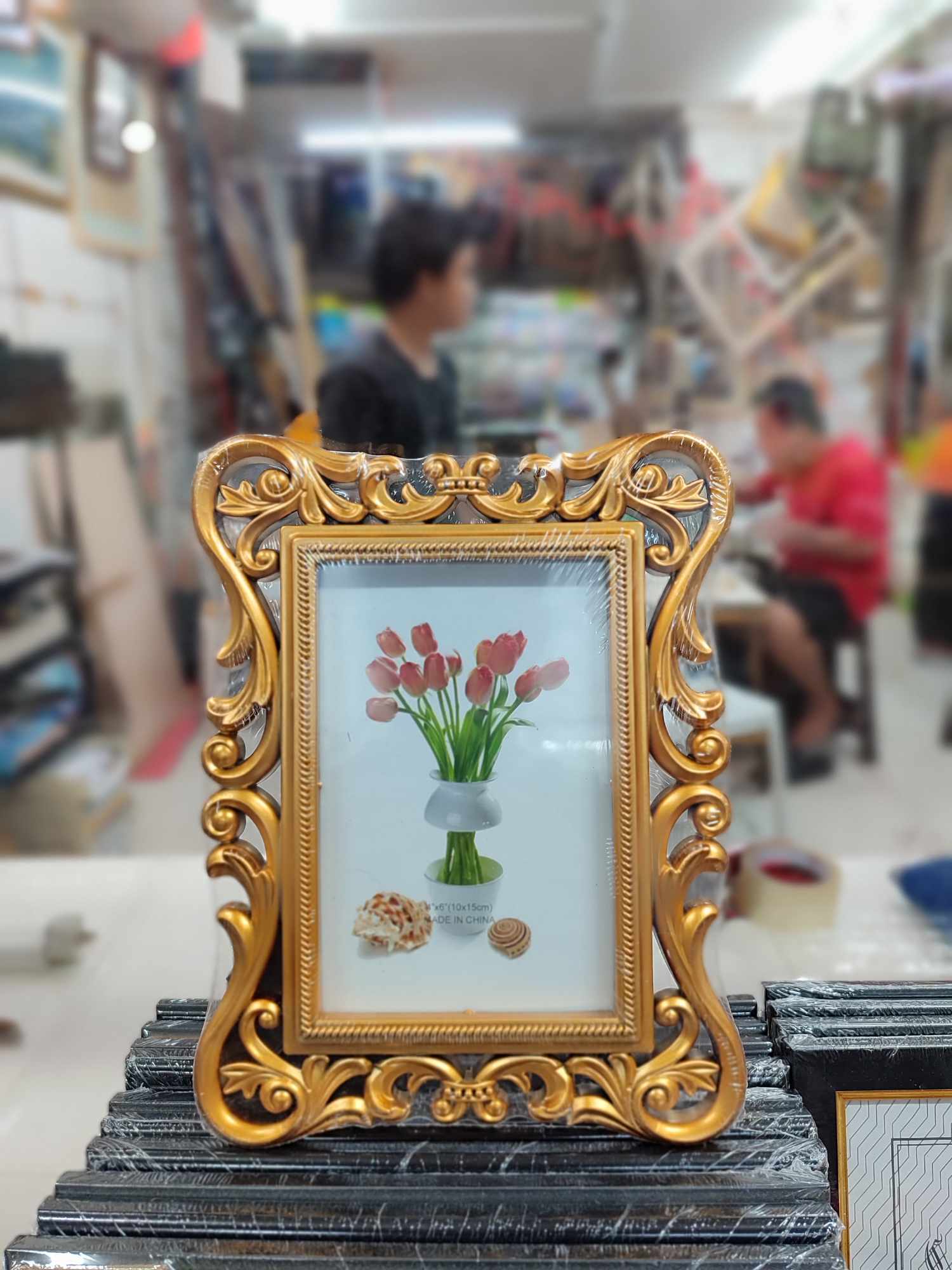 Vintage picture frame with different color available w/ glass (stand ...