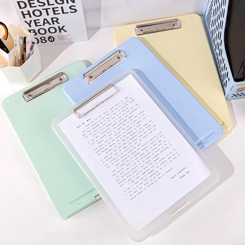 A4 size Clipboard with Storage box file folder organizer plastic long ...