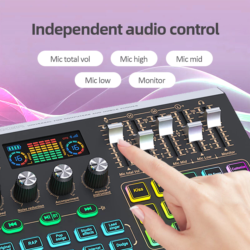 Bonkyo 2025 New Model X9 Sound Card DJ Mixer 48V Microphone Set Custom ...
