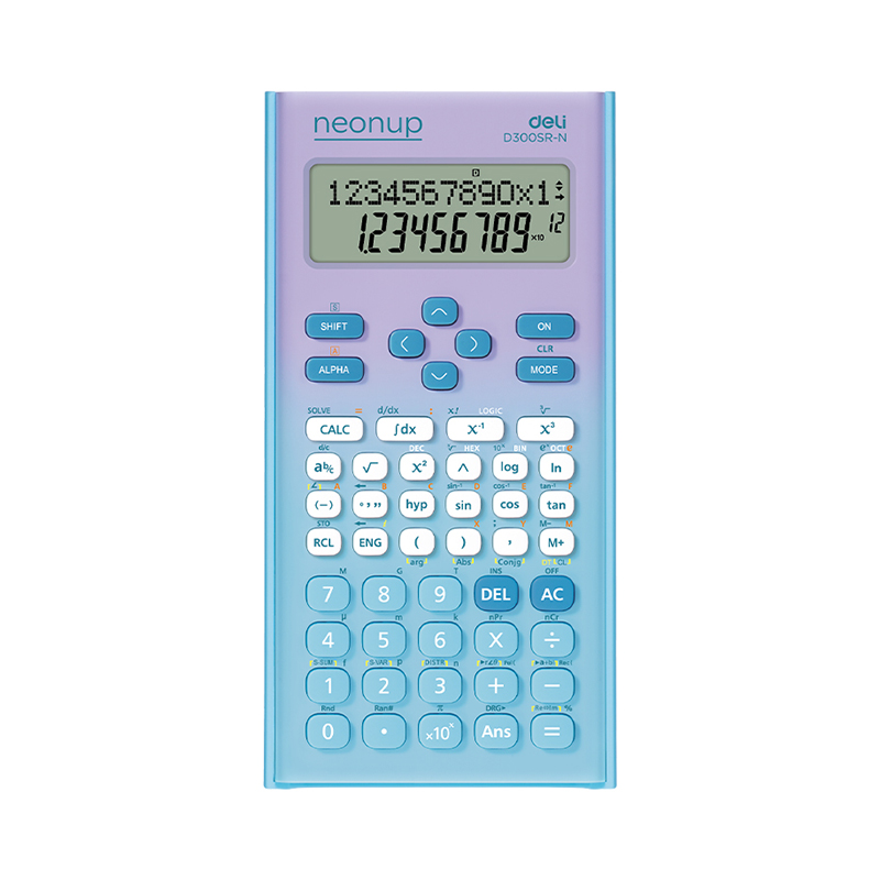 Deli 300F-10+2 Digits Neon Function Calculator Console Calculator ...