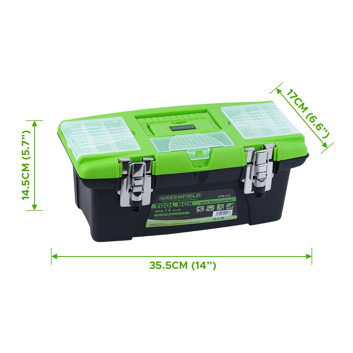 Greenfield Tool Box 14" With Metal Latch - Tool Storage | Shopee ...