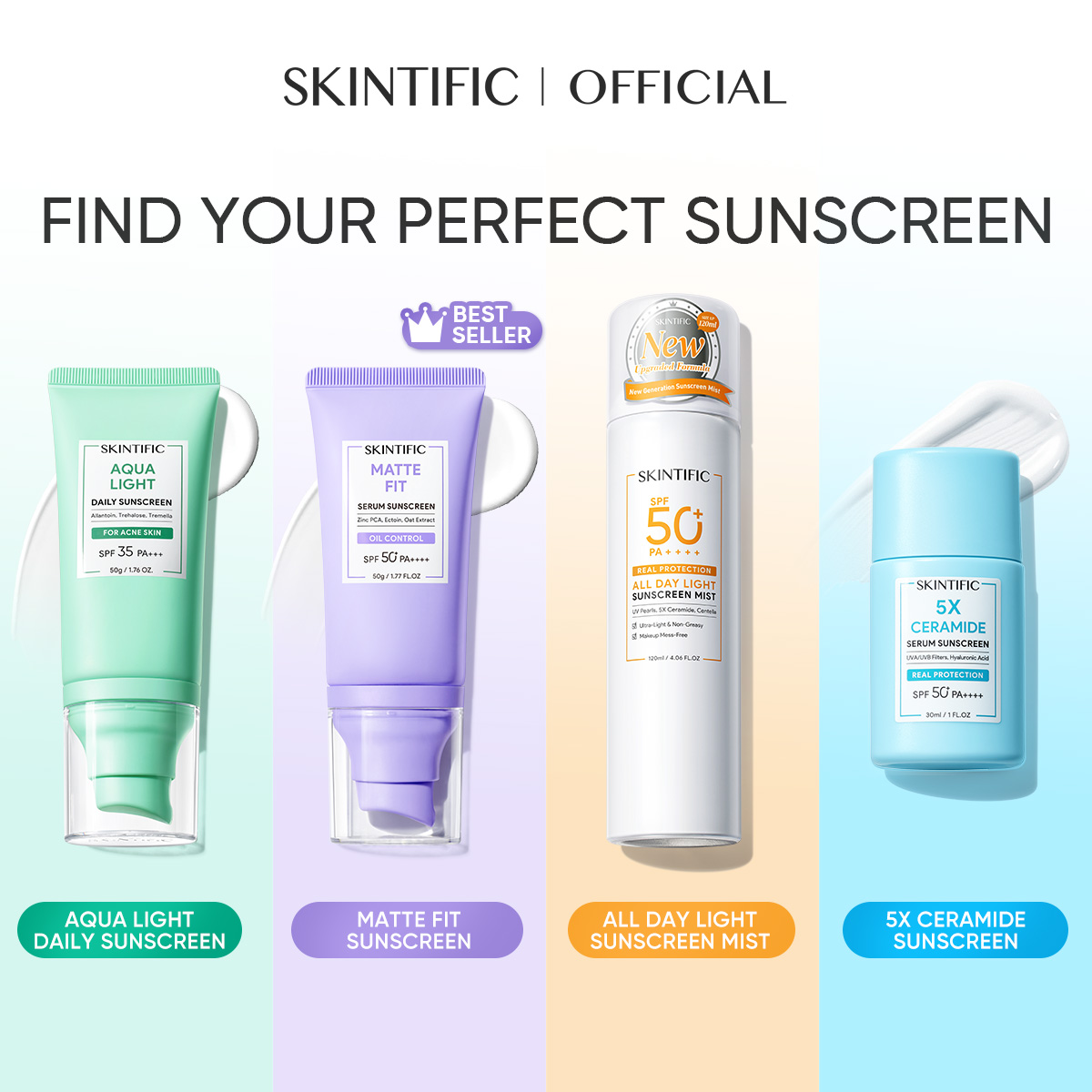 [Sunscreen]SKINTIFIC Matte Fit Light Face Sunscreen Spray Serum SPF50 ...