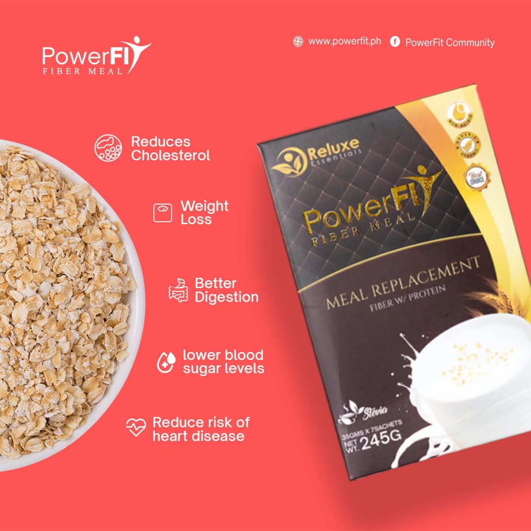 Reluxe Essentials | PowerFit Fiber Meal Replacement Fiber W/ Protein ...