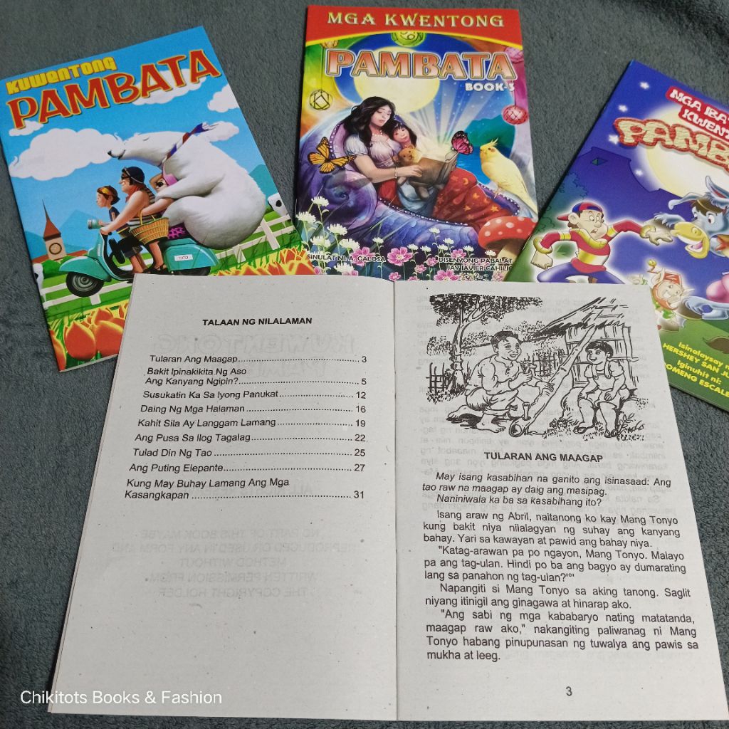 Books Babasahin Mga kwentong may Aral - Sold per 1/3pcs Pabula ...