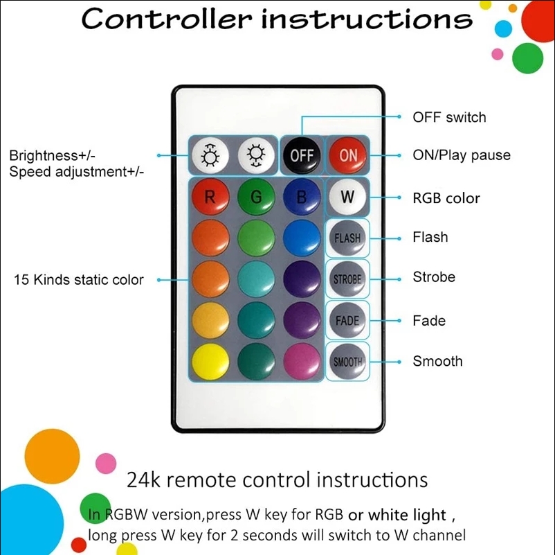 5M/10M RGB LED Light Remote control RGB Strip For Room Decoration ...