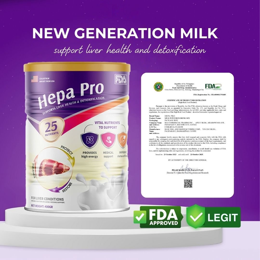 Original Hepa Pro Milk 400g - ISO Certified Liver Support for Alcohol ...