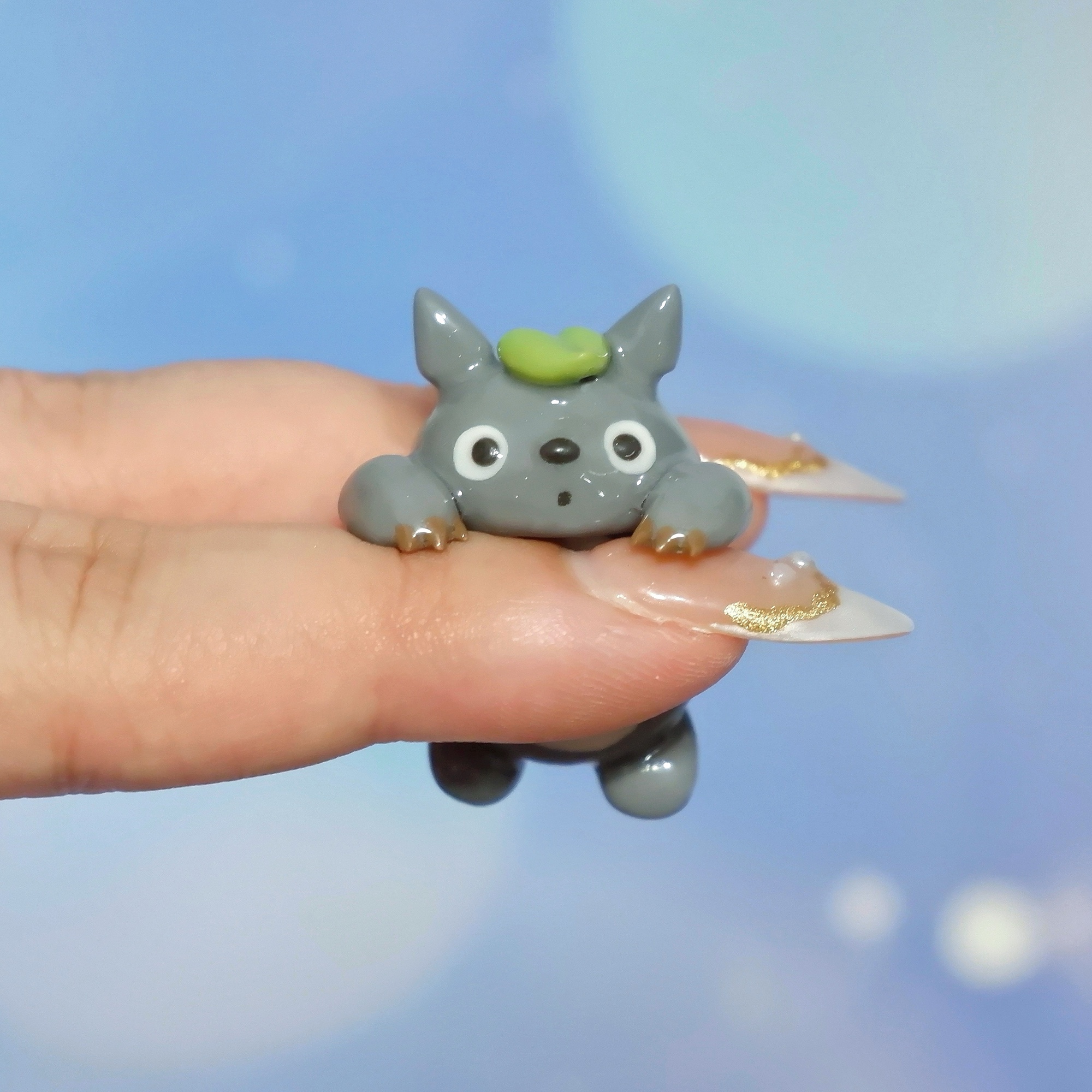 Studio Ghibli Totoro Jiji Calcifer Handmade Polymer Clay Phone Hipper ...