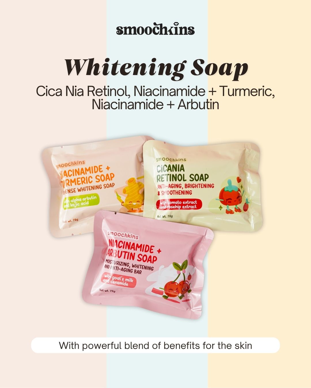 Smoochkins CicaNia Retinol Soap Niacinamide Turmeric, Niacinamide ...