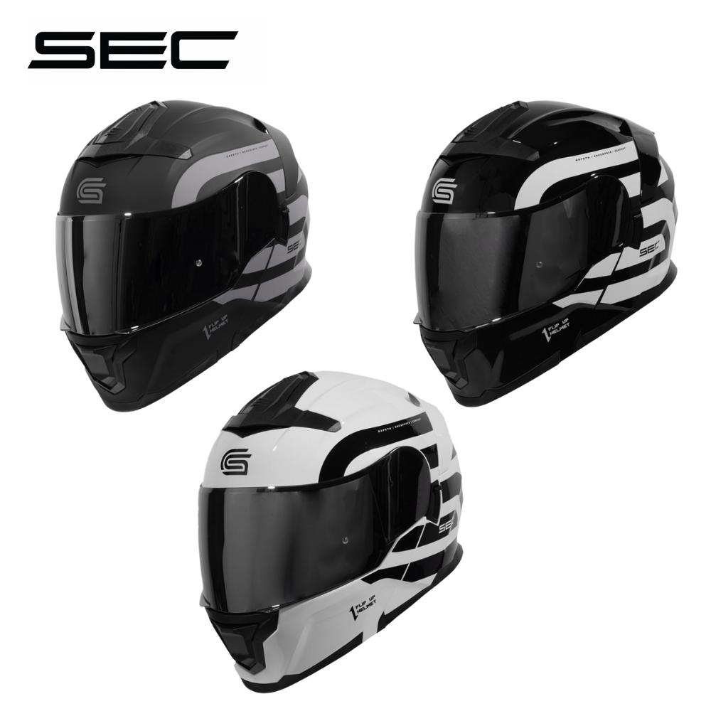 SEC Modular Helmet for Motorcycle Pilot - Brand Gloss/Matte (S-XL ...