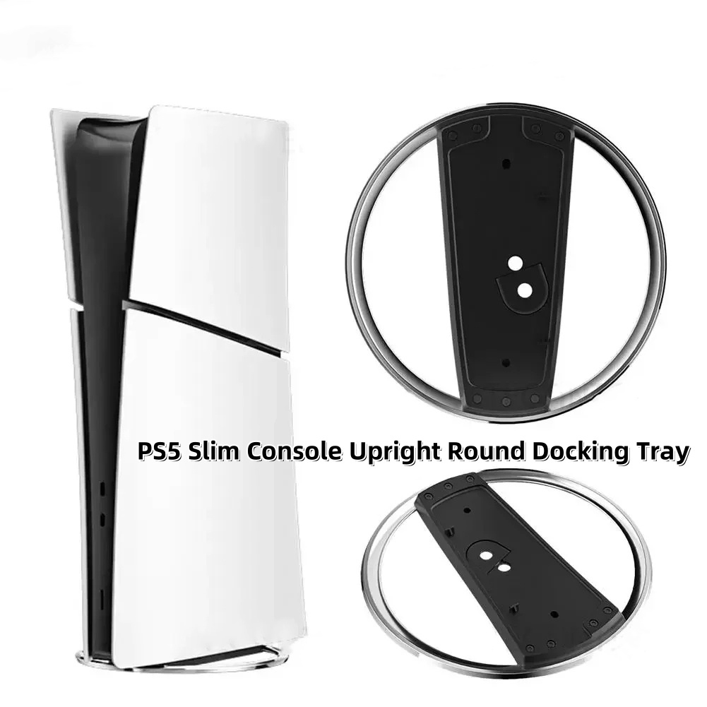 PS5 slim Upright Stand Round Docking Tray New PlayStation5 Slim Upright ...