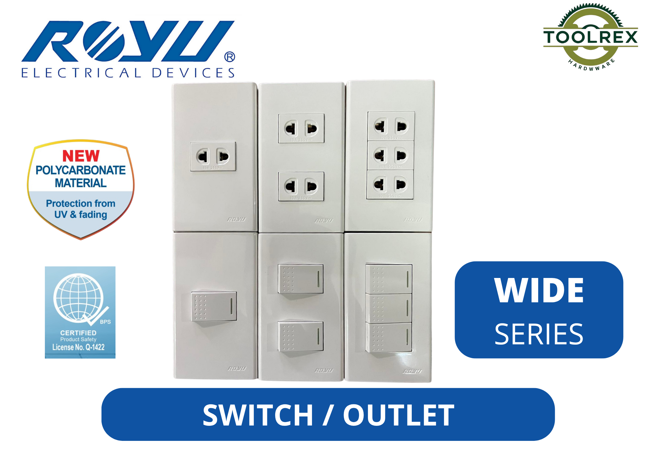 ROYU WIDE series Switches , Outlets and Plates ( Sold Separtely ...