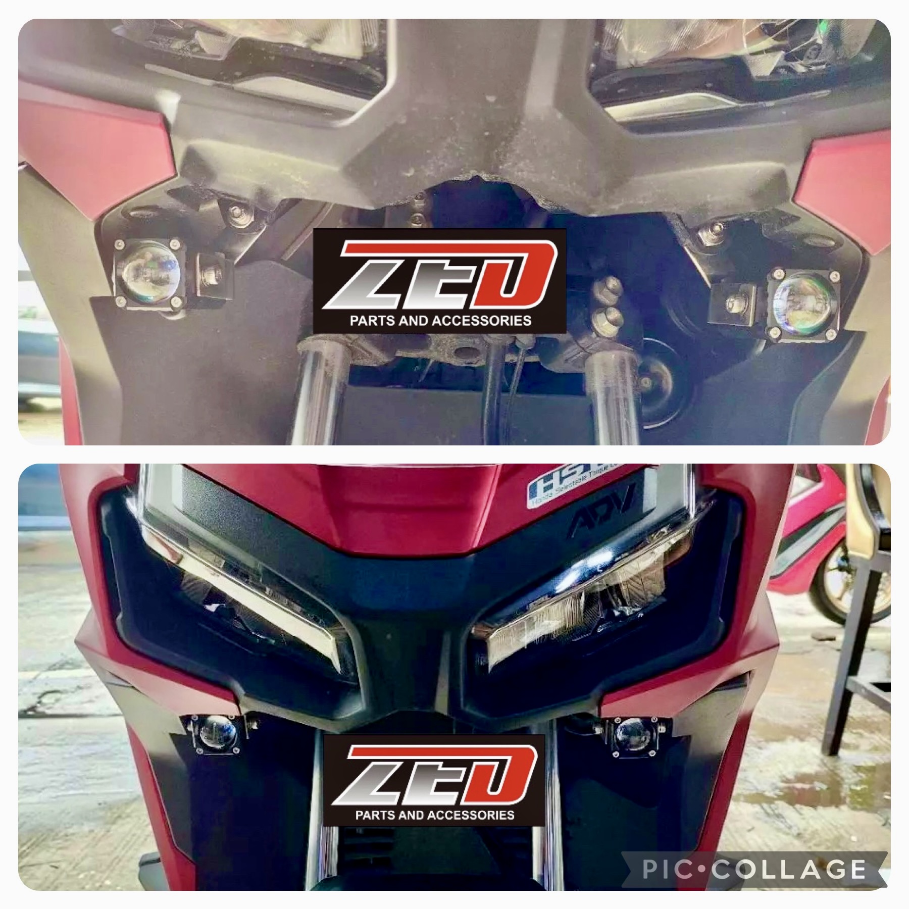 MDL Bracket Honda ADV 150-160 Mini Driving Light Bracket Stainless ...