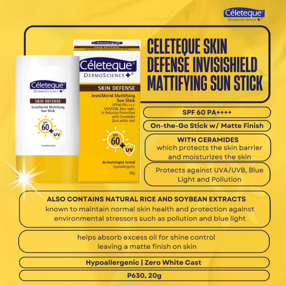 NEW Celeteque Skin Defense InvisiShield Mattifying Sun Stick 20g ...