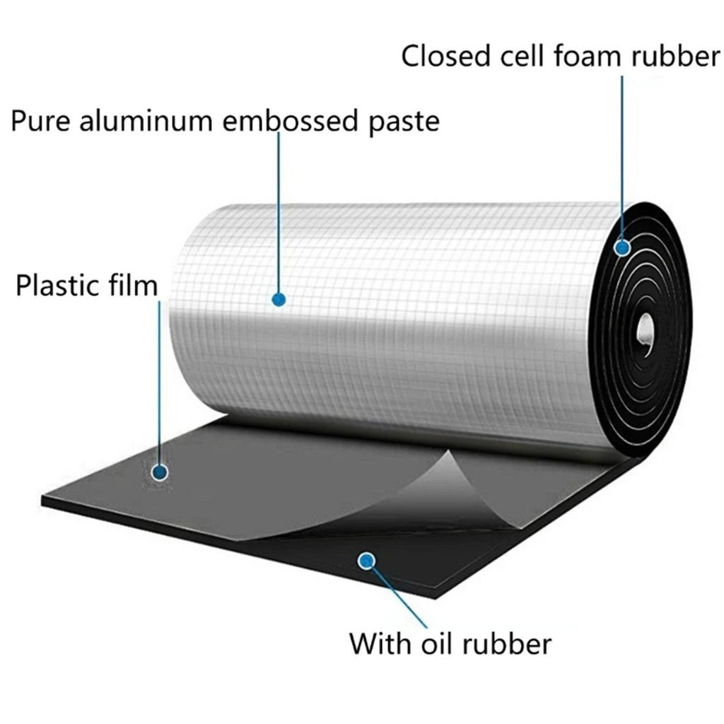 Checkered Aluminum Sound Heat Insulation Foam, Cotton Noise Proof ...