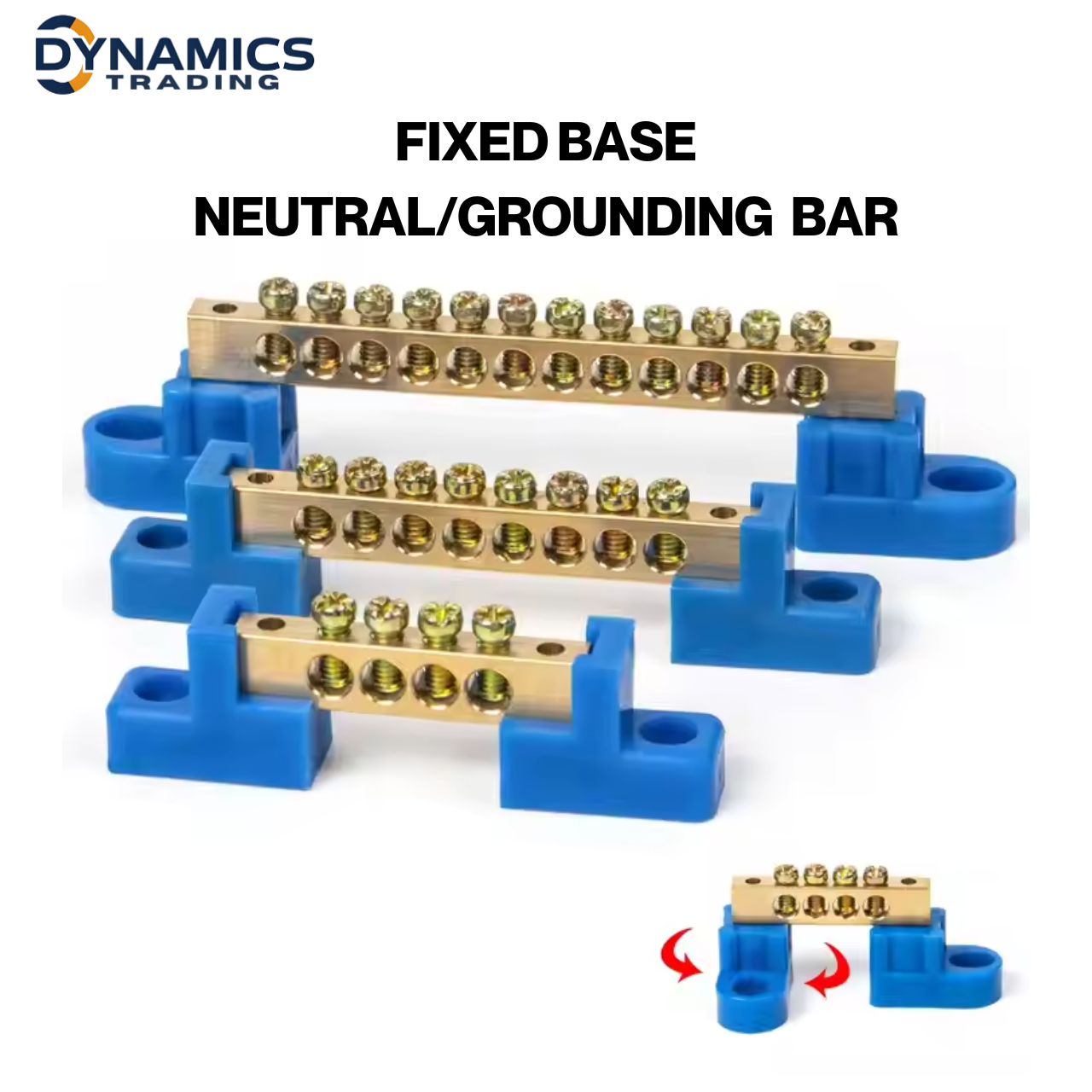CNAOM Grounding Bus Bar Terminal 4/6/8/10/12/16 Hole – Copper Earth ...
