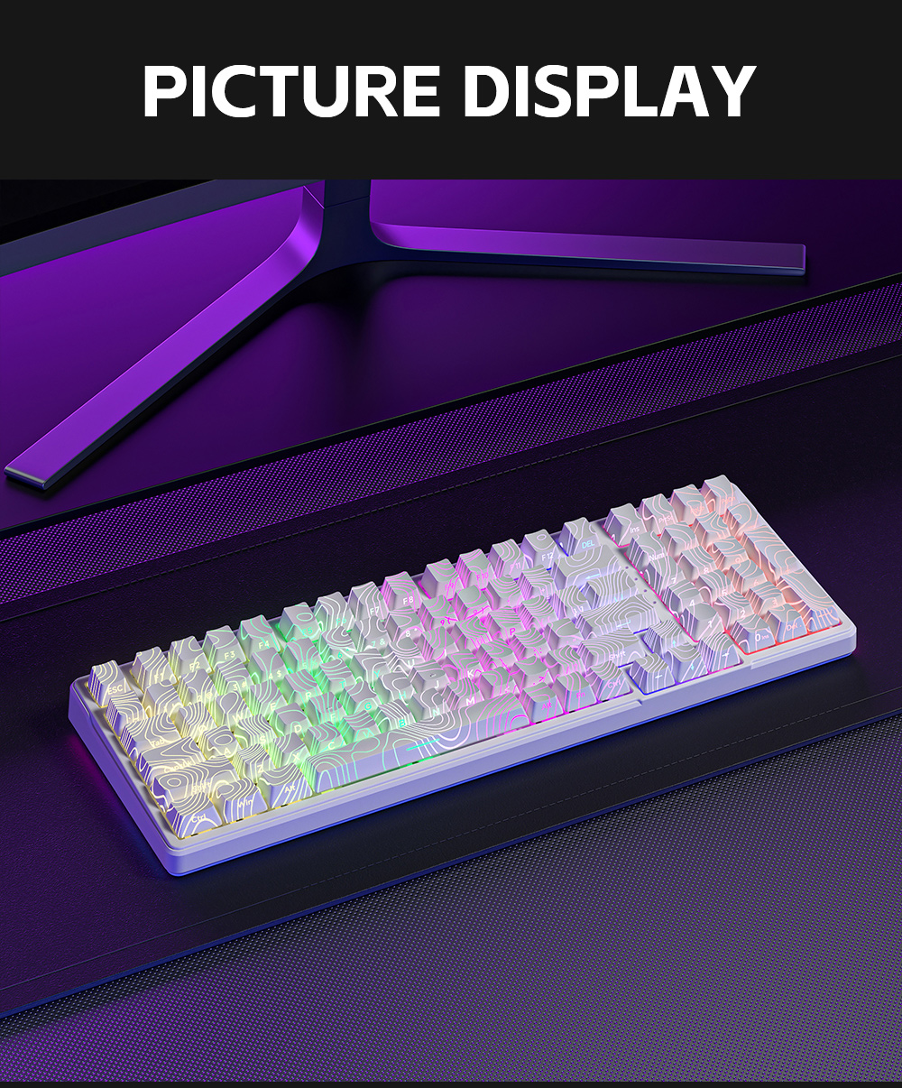 FURYCUBE K99 PRO Mechanical Keyboard Gaming Wireless Gasket Structure ...