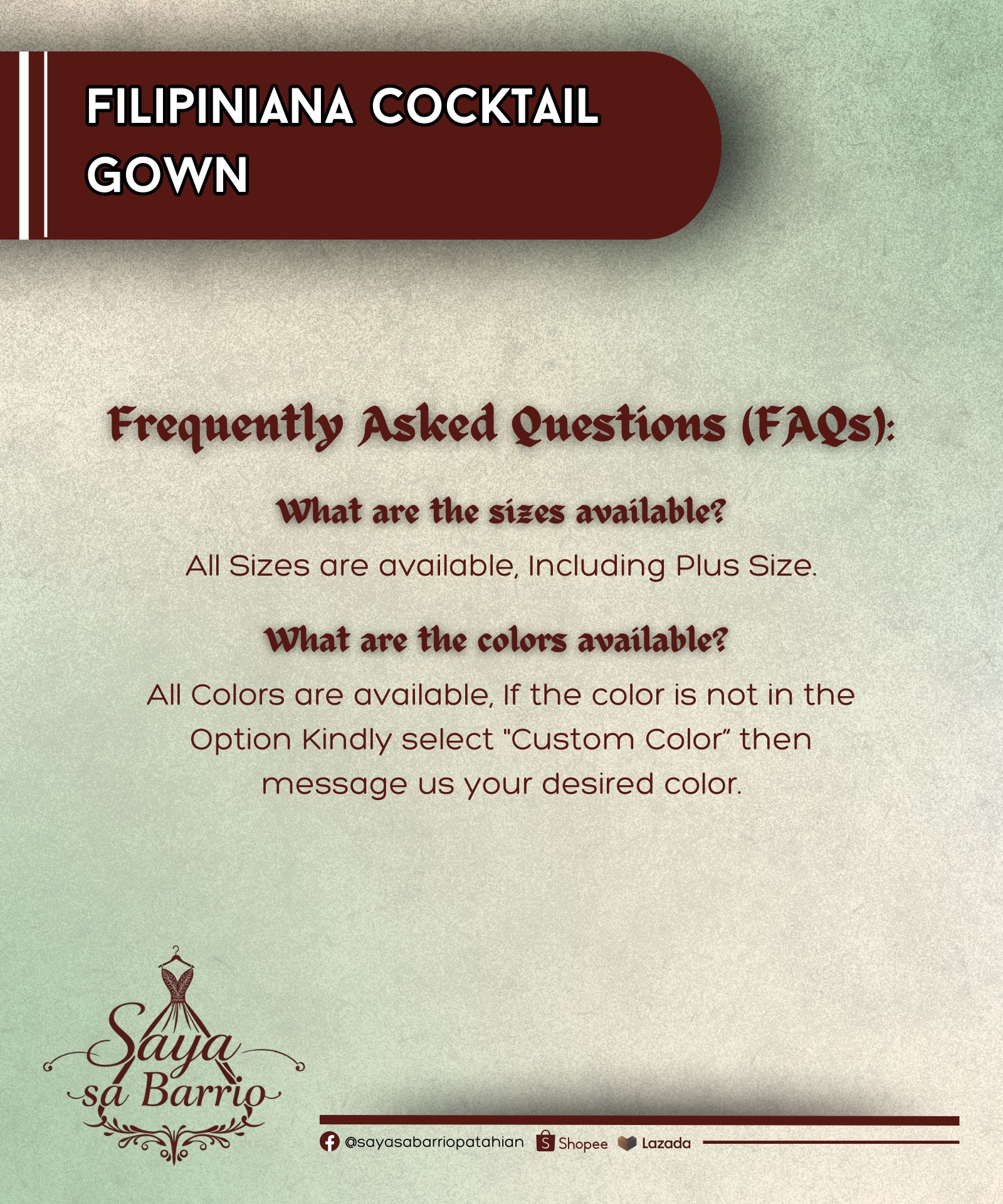 Filipiniana Cocktail Gown | Shopee Philippines