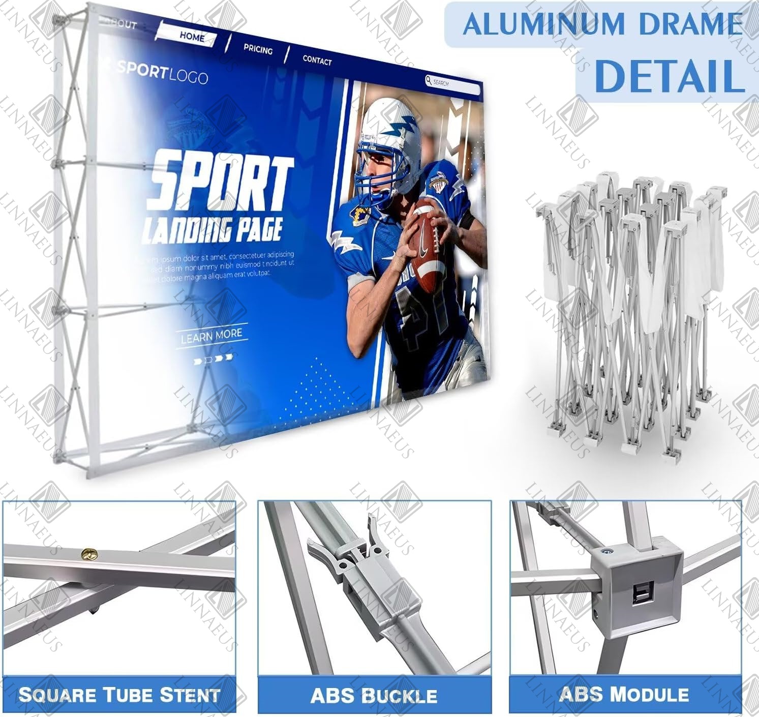 DPS POP UP STRUCTURE BACKDROP DISPLAY STRAIGHT| BANNER FRAME | Shopee ...