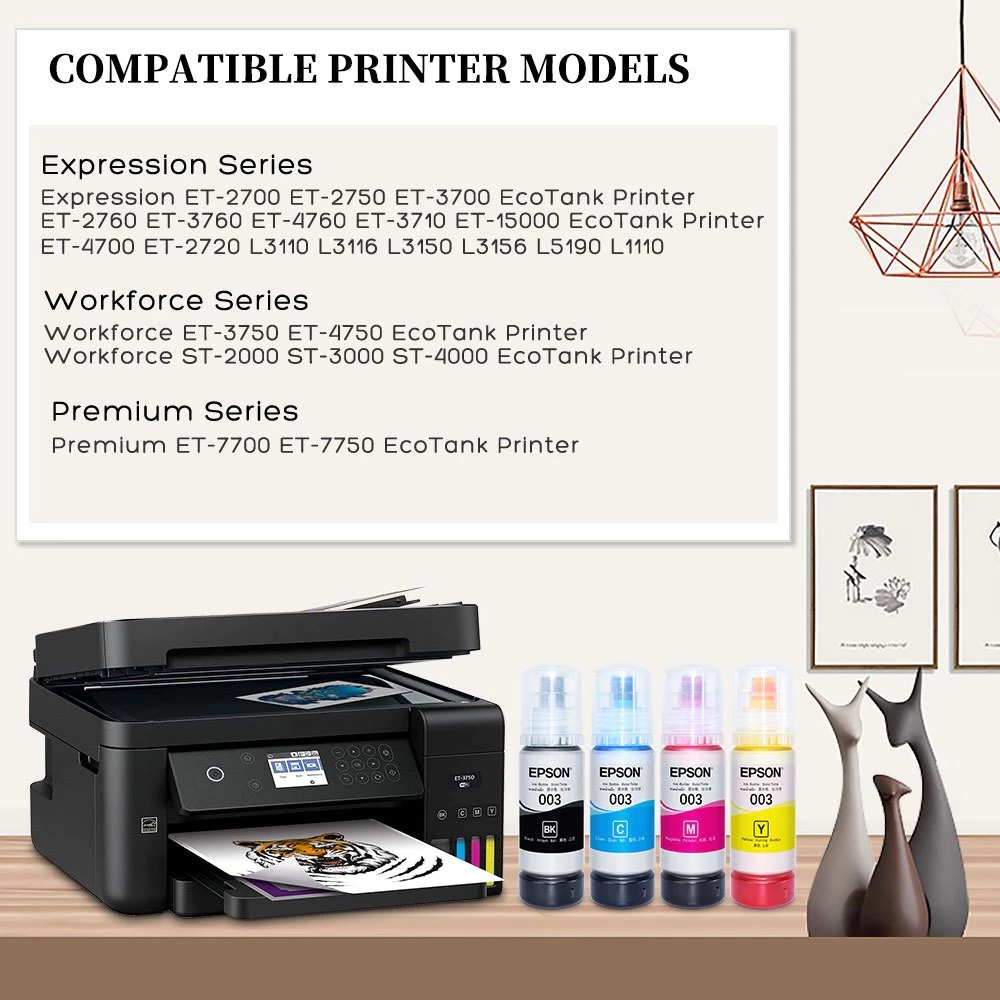 100% Original Dye.Epson ink 003.printer ink L3210/ L1110/ L3110/ L3120 ...