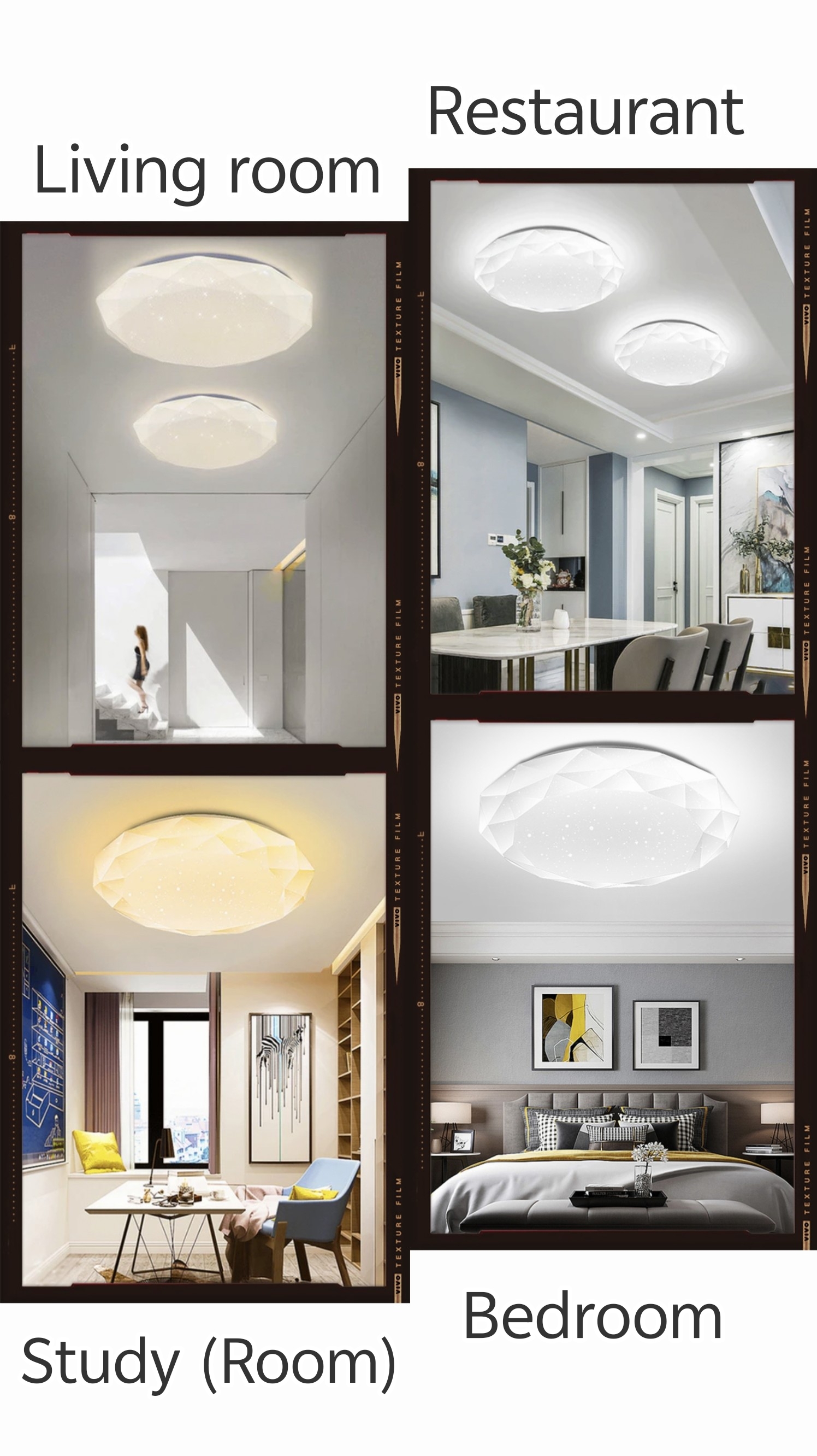 LuxyDiamond Ceiling Light For Bedroom Living Room Kitchen Ceiling Light ...