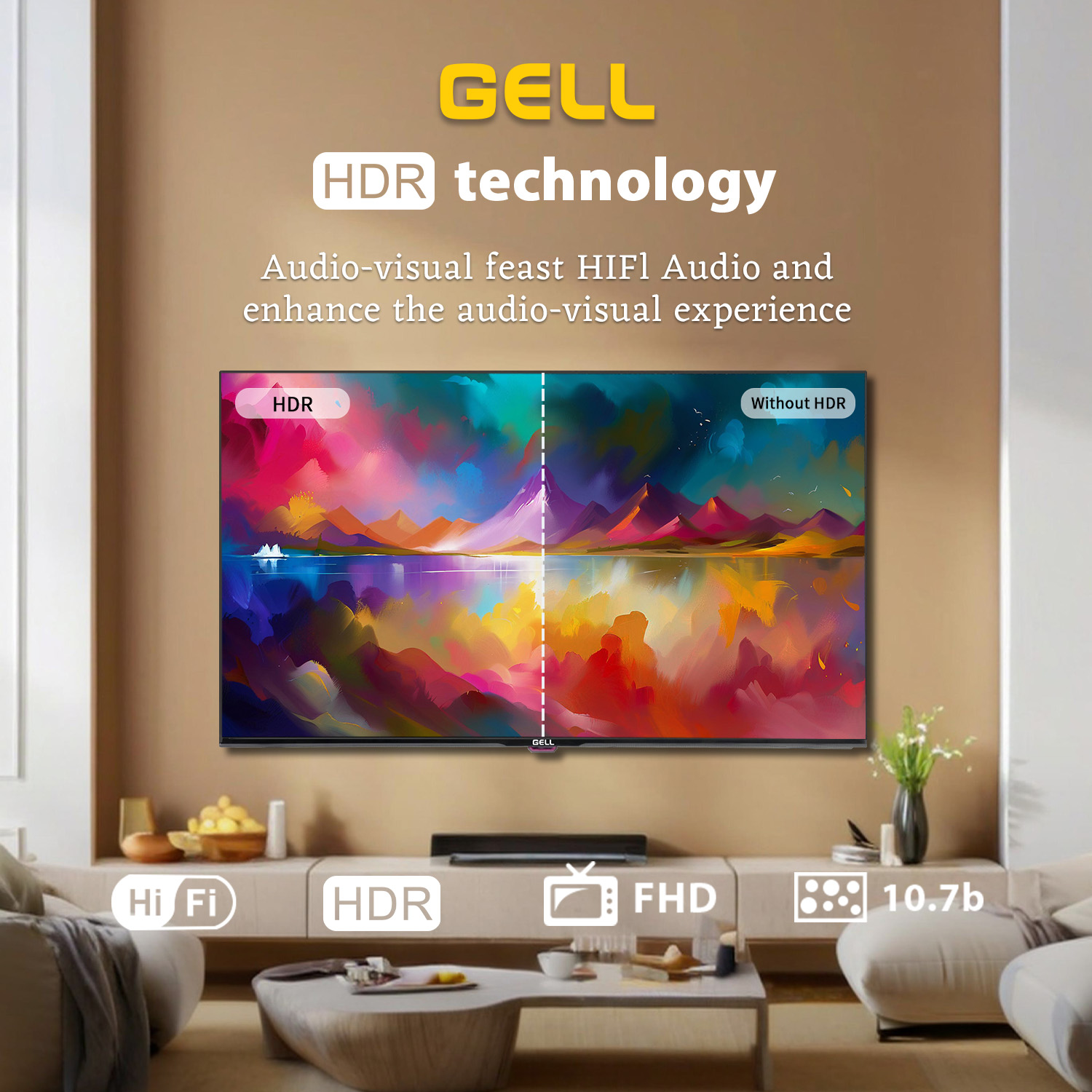 GELL 50 Inch Android Smart TV With Netflix Youtube Screen Mirroring LED ...