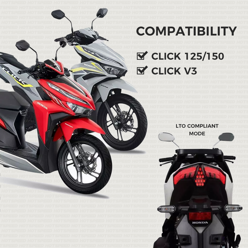 HOTSPEED Honda Click 125/150 LED Tail Light RGB 13Modes Motorcycle ...