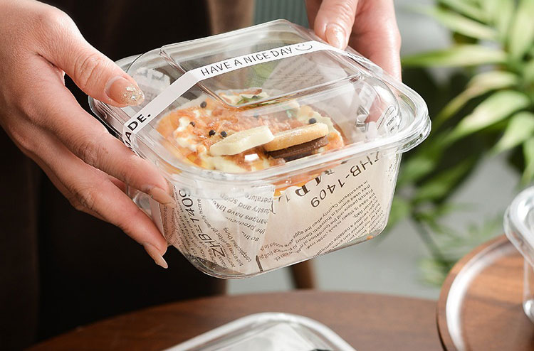 10PCS Basque Cake Packaging Box, Dessert Packaging Transparent Box, 4 ...