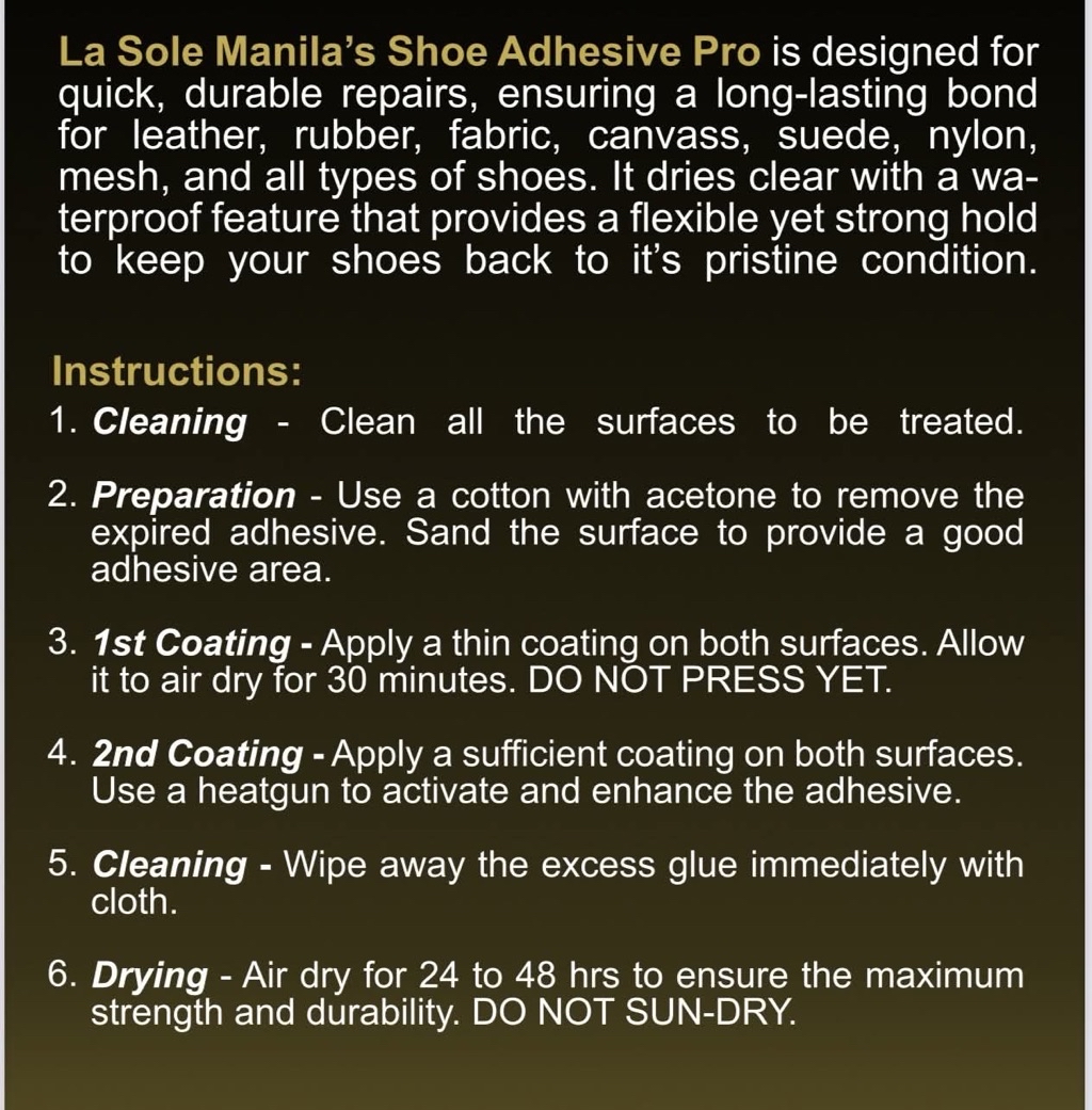 La Sole Manila Shoe Adhesive Pro 28ML Sneaker Permanent Glue | Shopee ...