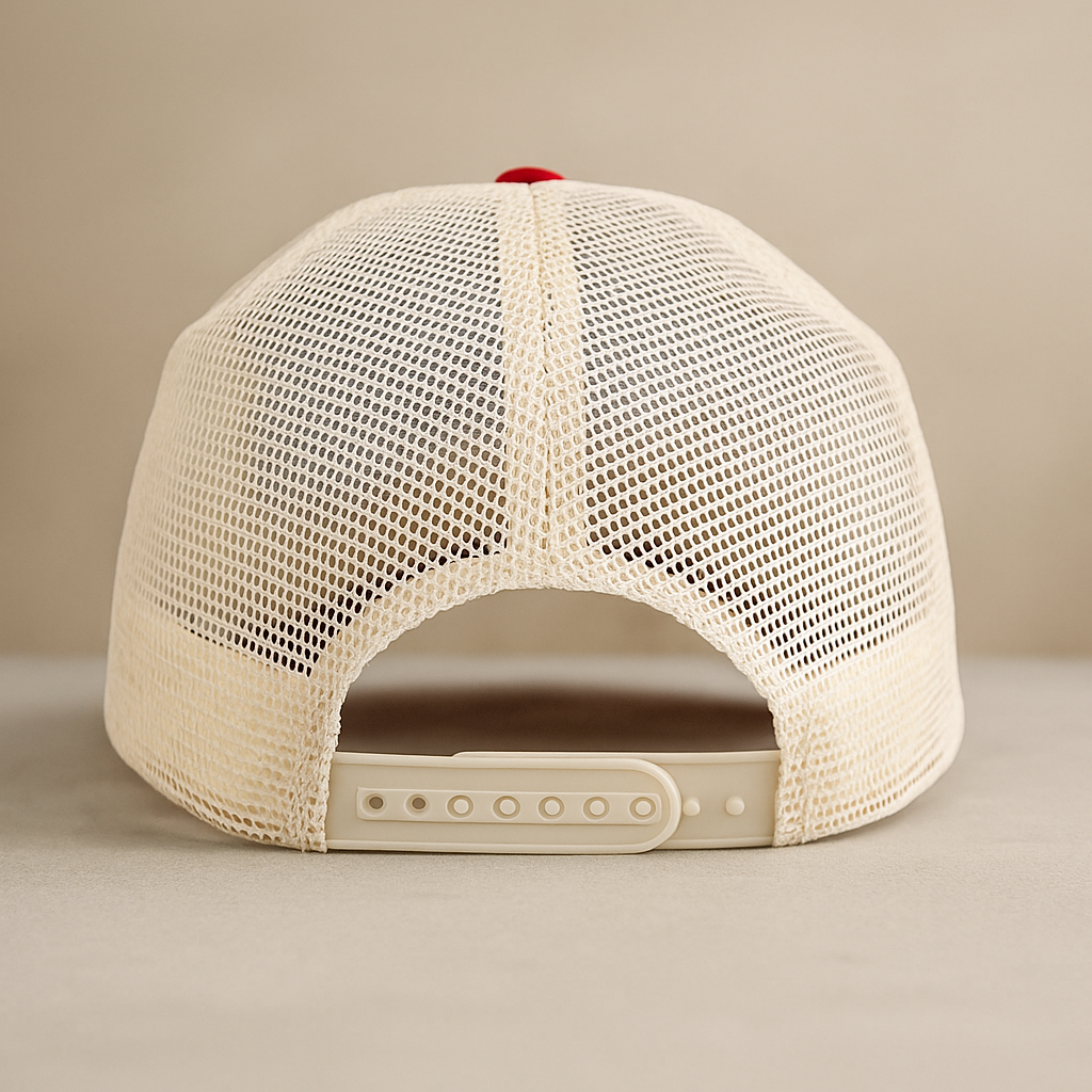Bass Pro Shops Trucker Cap Net Cap A Frame Hat Grey Red Polycotton ...