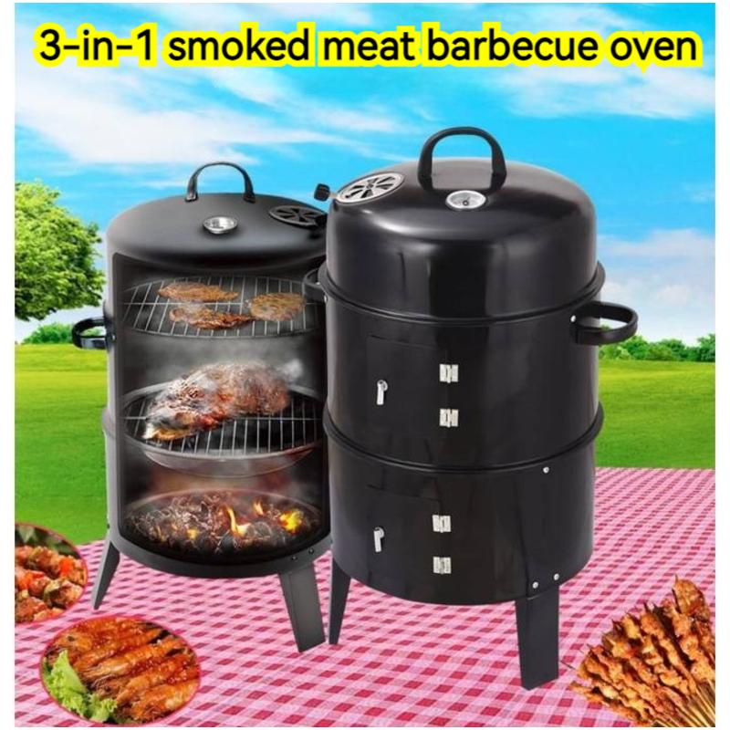 Three in one smoked meat barbecue oven, Smoking oven, circular smoking ...