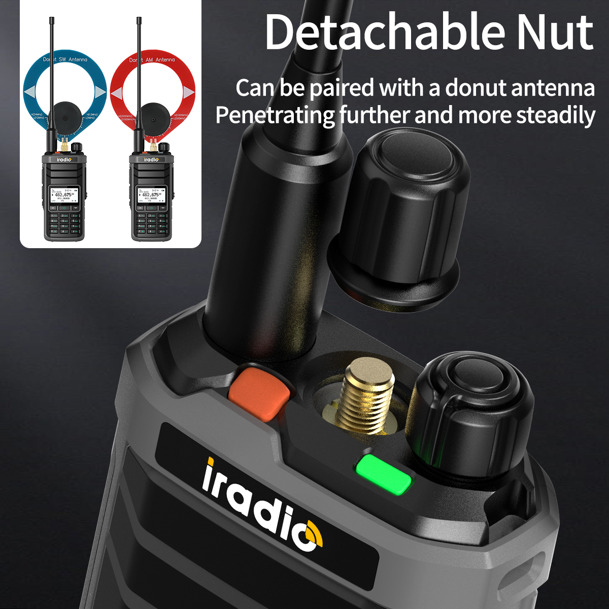 Iradio UV-88 Multi Band Two Way Radio HF UHF VHF Walkie Talkie AM USB ...