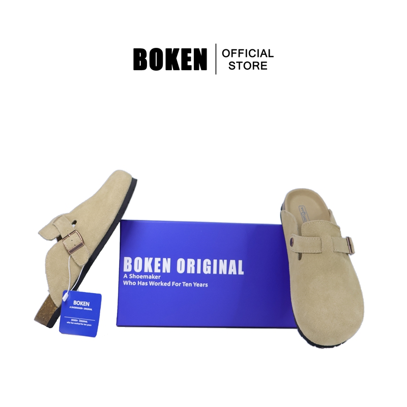 BOKEN Men Baotou Sandals Cork Half Slippers Mules | Shopee Philippines