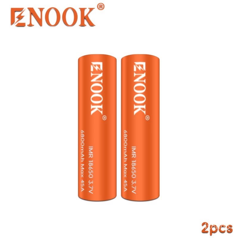 Authentic Enook lithium battery 18650 6800mAh 3.7v 45A Rechargeable ...