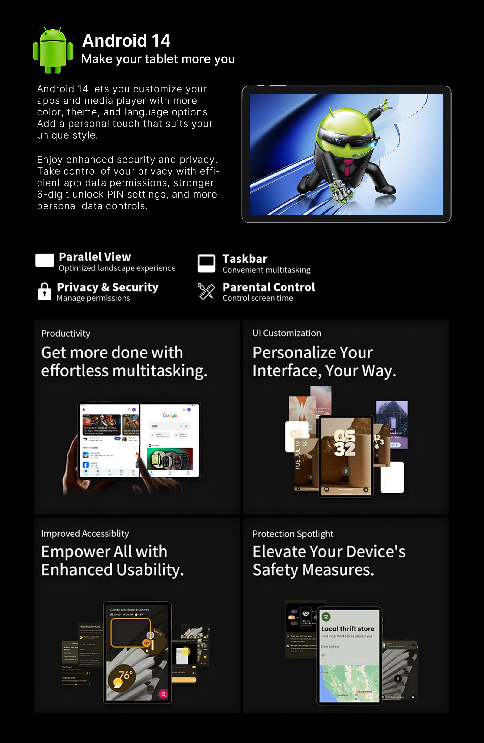 SUXI A9 XPro HiPad Tablet 11inch 1920x1280 FHD 4G LTE Unisoc T616 14 ...