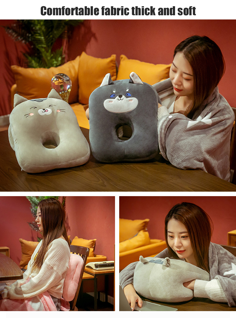 【PULSE】Neck Nap Pillow Cartoon Plush Toy Pillow Portable Travel Noon ...