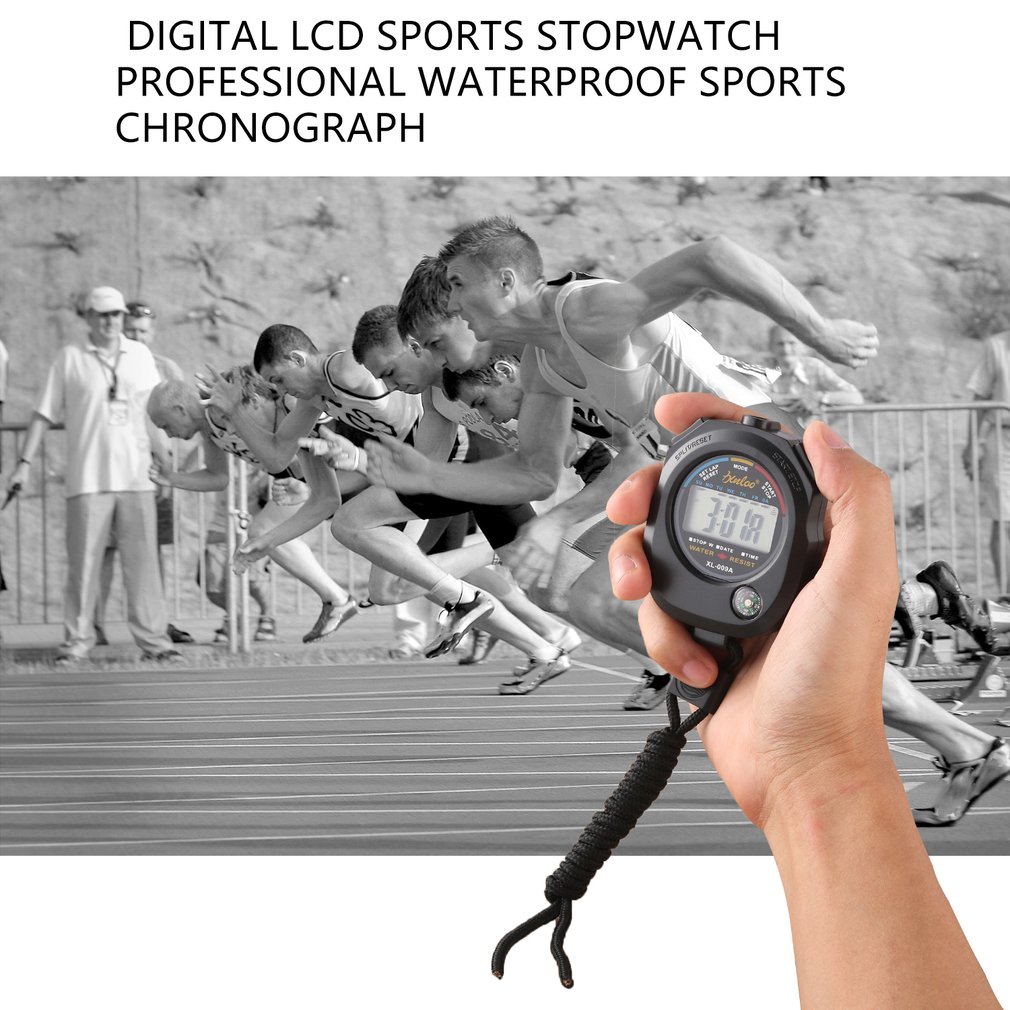 Digital Stopwatch Handheld LCD Stopwatch Sports Timer Equipment Sports ...