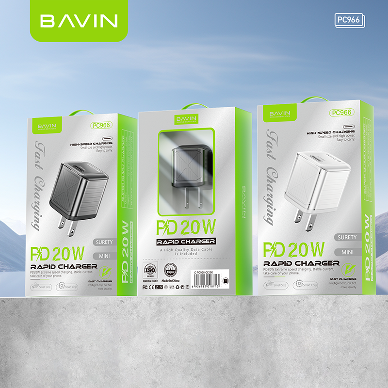 BAVIN PC966 PD 20W Mini Fast Charger Adapter w/ Intelligent Micro Chip ...