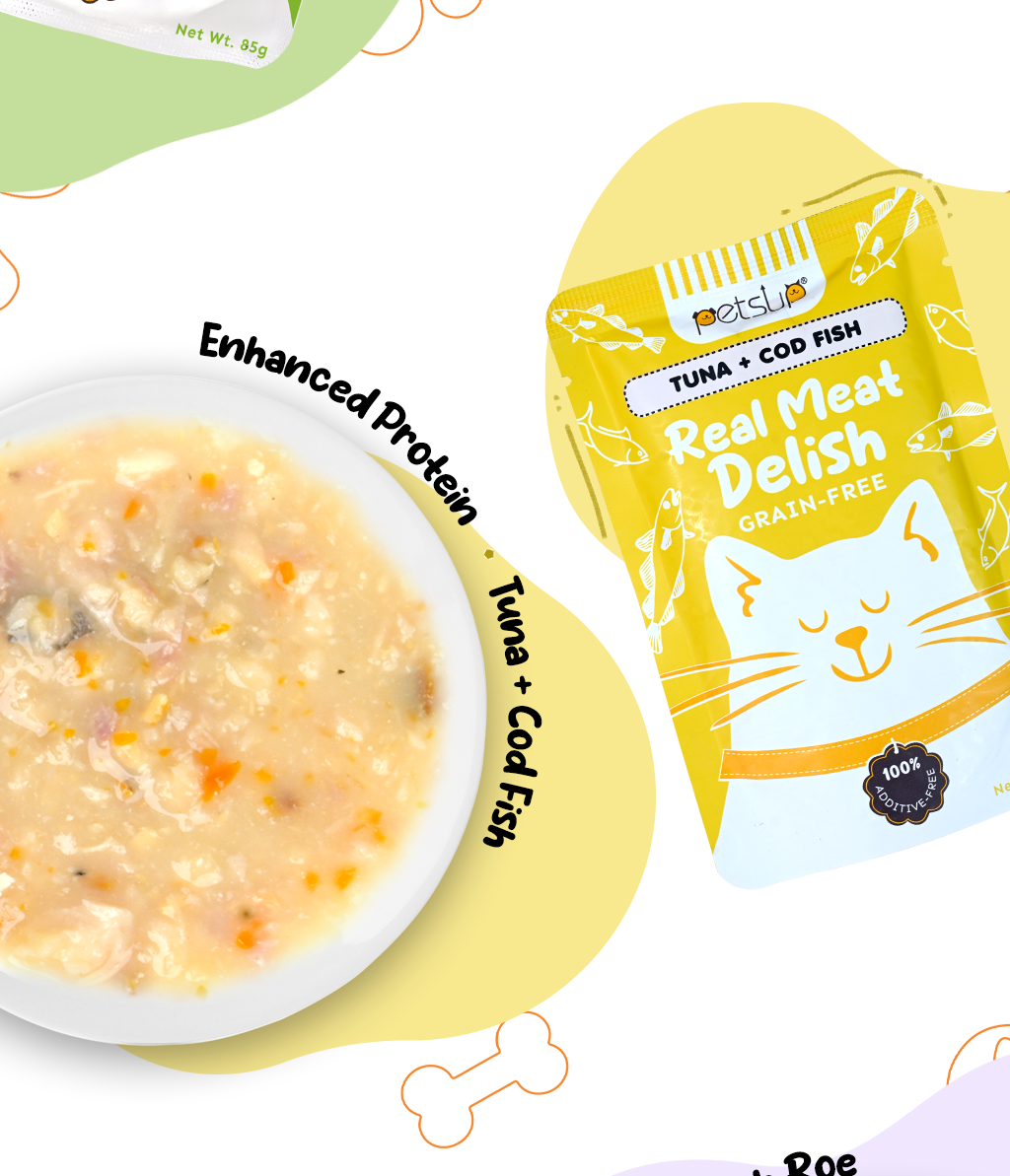 Petsup Cat Wet Food Real Meat Delish 85g - Chicken Salmon Tuna Carrot ...