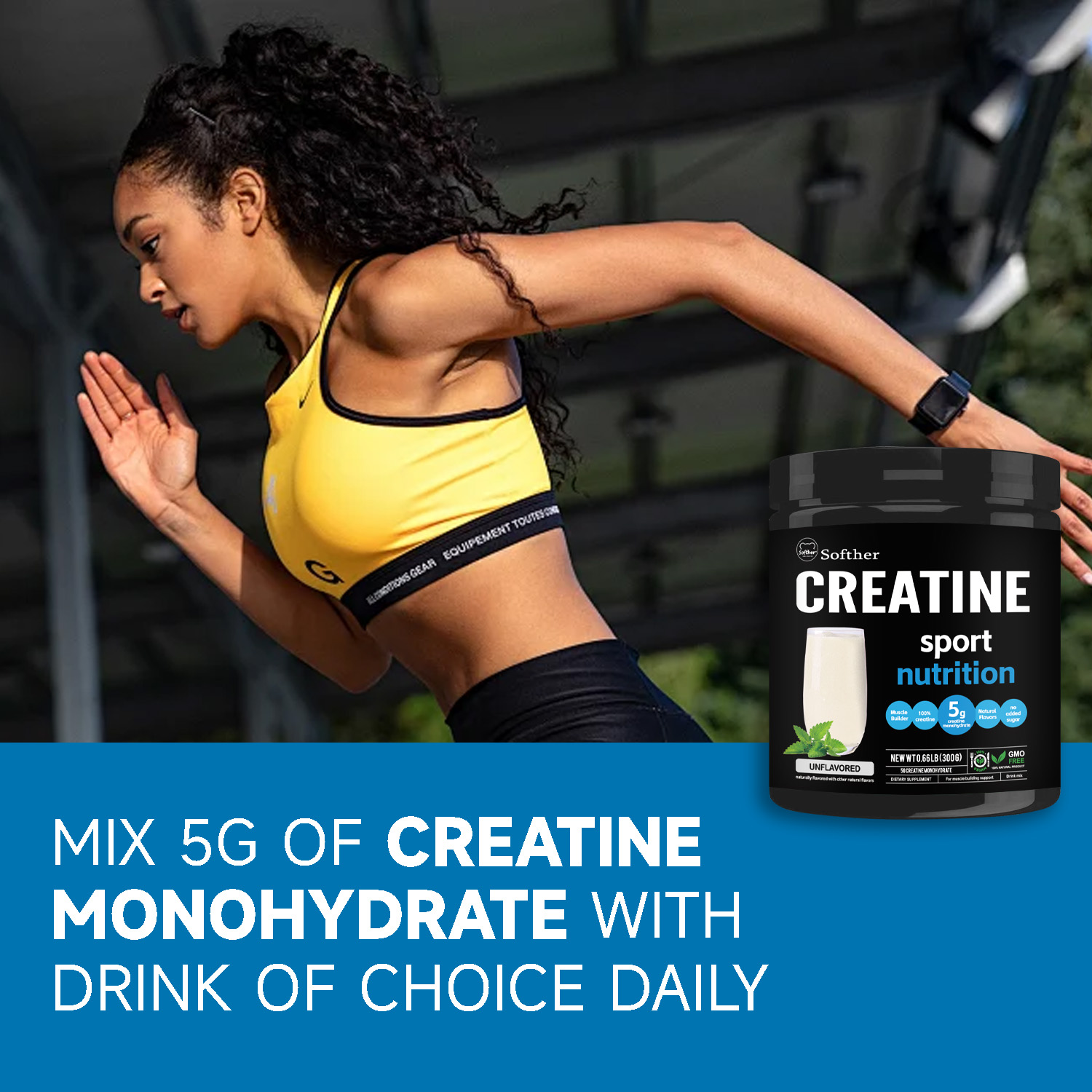 Softher Creatine Monohydrate Powder Athlene Creatine Powder Workout ...