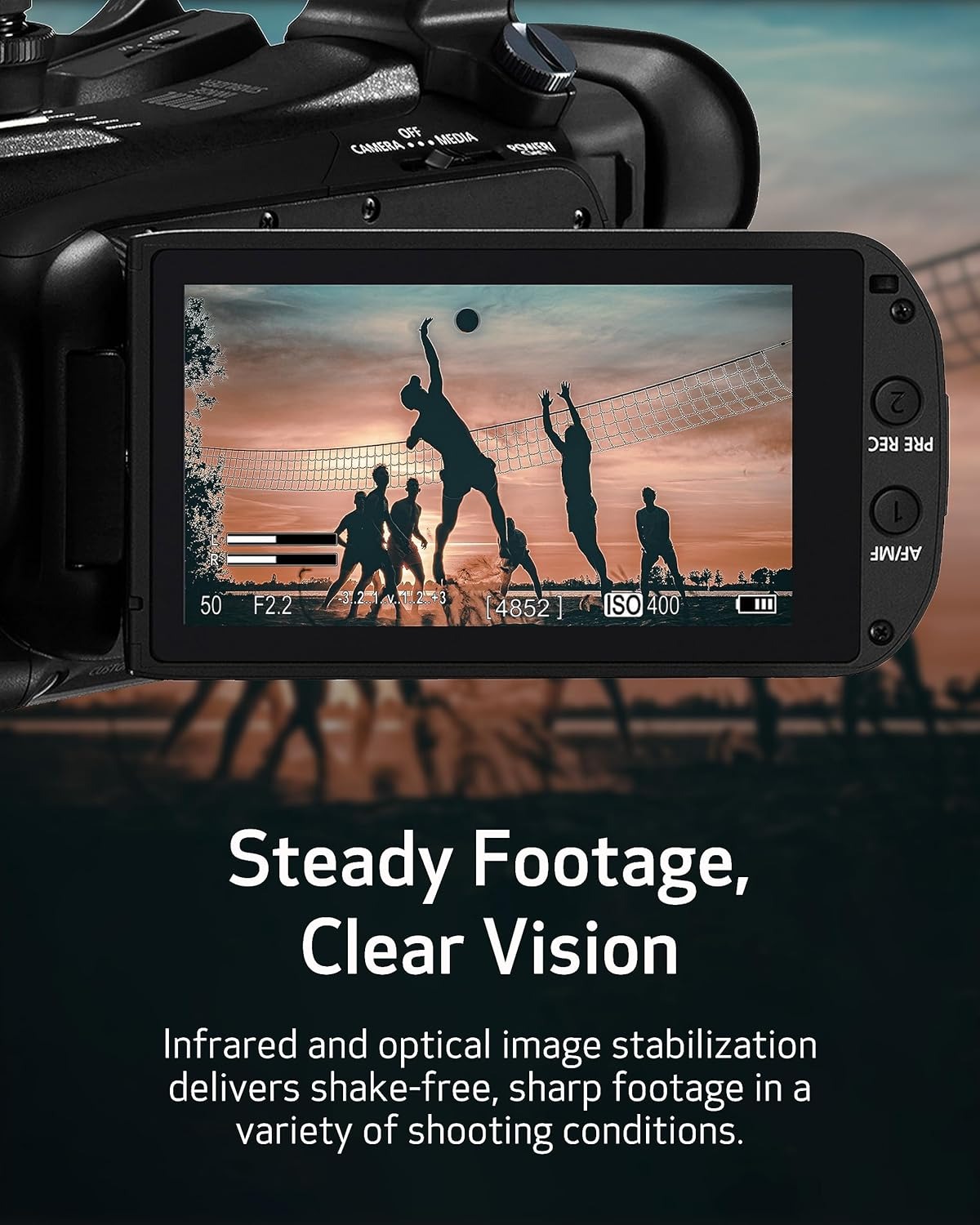 Canon XA60 Professional Compact 4K Camcorder with 20x Optical Zoom Lens ...