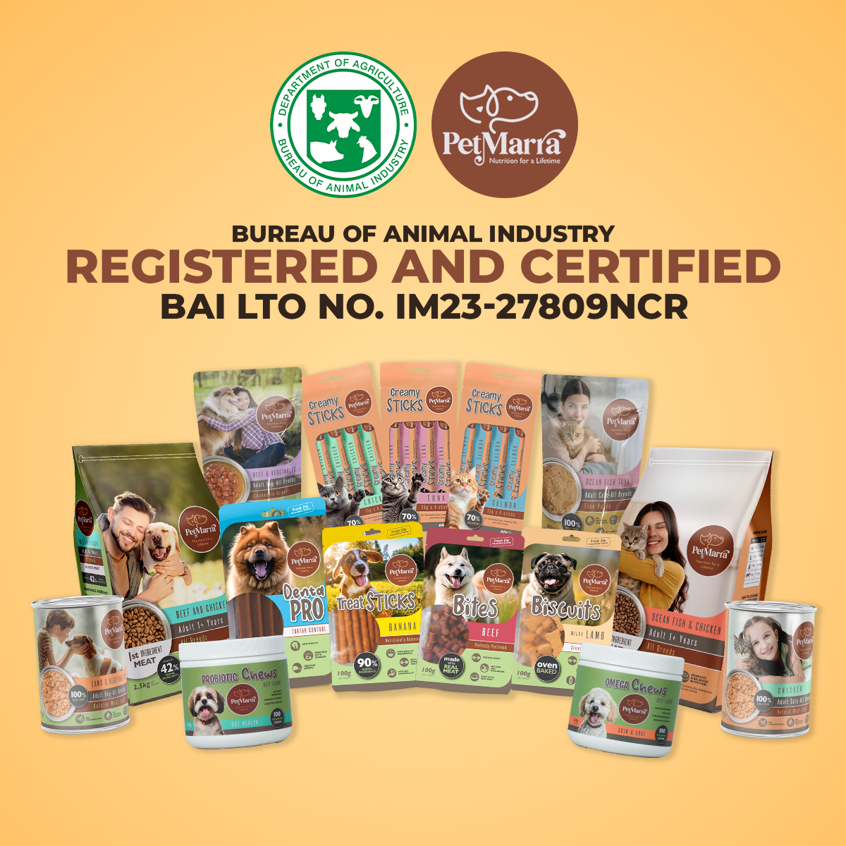 PetMarra Sprinkles for Cats and Dogs Beef Duck Salmon Flavor 120g ...