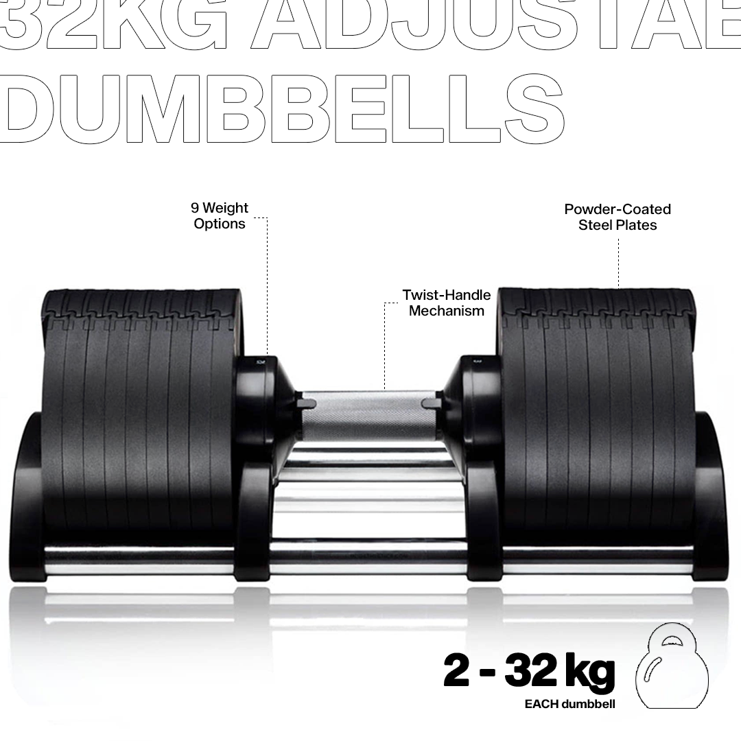 Kemilng Adjustable Weight Dumbbell Adjustable Dumbbell Set 9 Weights ...