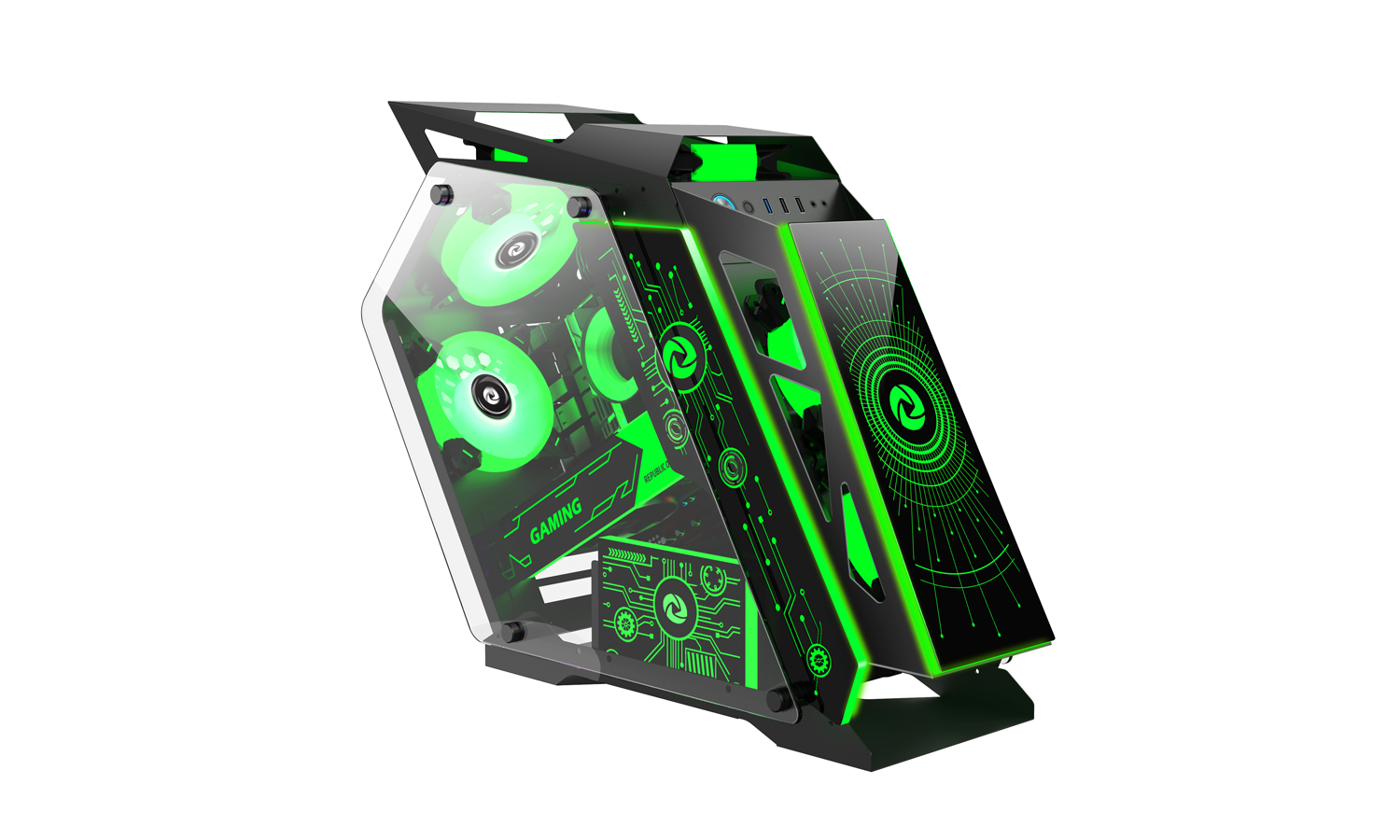 Inplay Thunder PC Case Build-in 6 ARGB Fans Cool Design Shaped Gaming ...