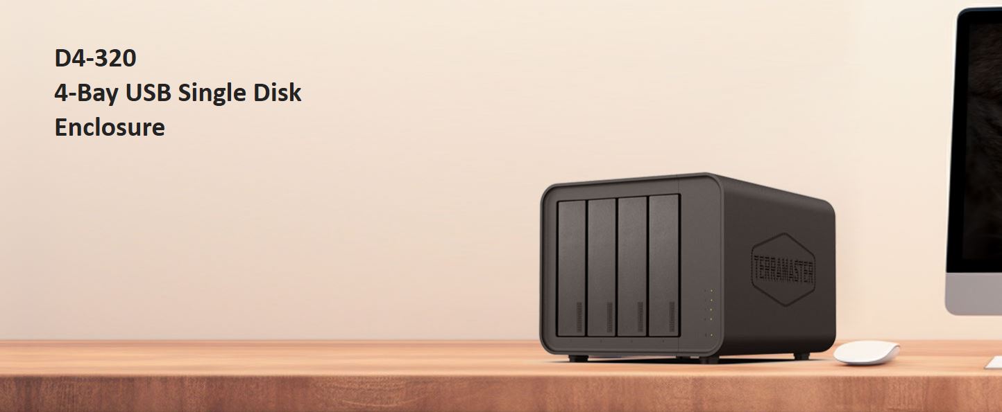 Itw | Terramaster NAS Storage D4-320 4-Bays USB Single Disk Enclosure ...