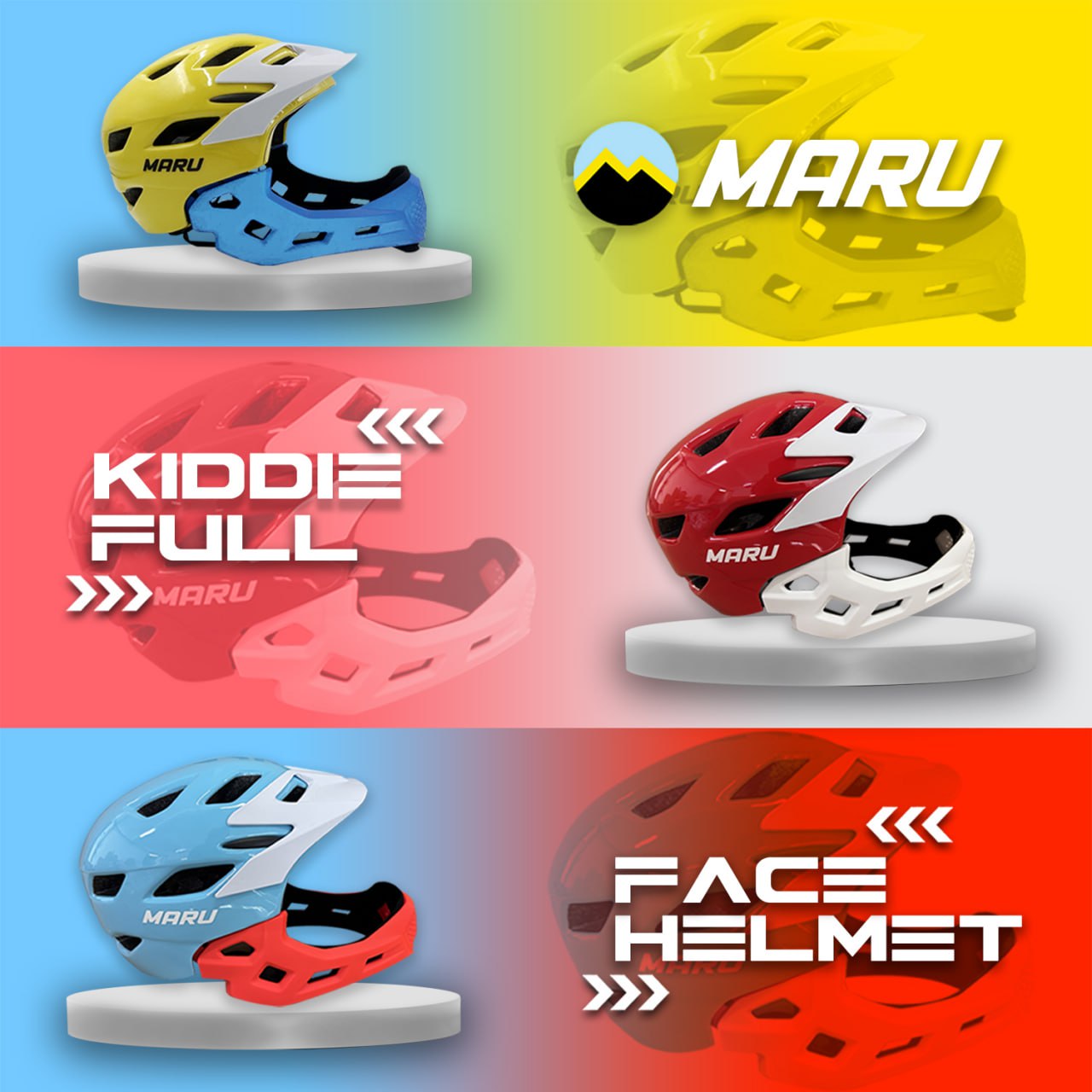 HELMET KIDS MARU KIDDIE HELMET FULL FACE (MR SERIES) | Shopee Philippines