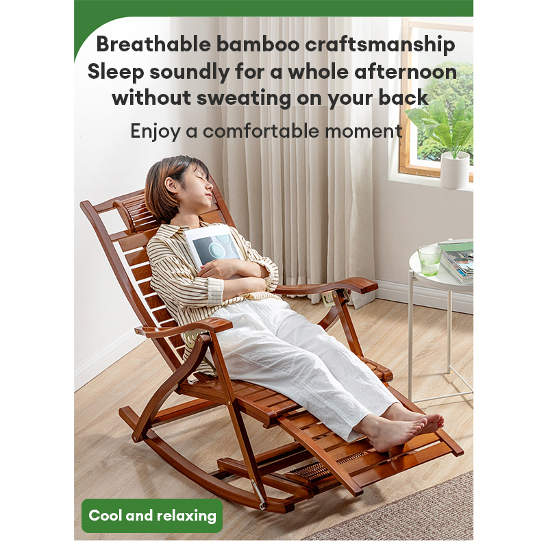 SUNNY Rocking Chair Foldable Leisure Balcony Rocking Chair For Adults ...