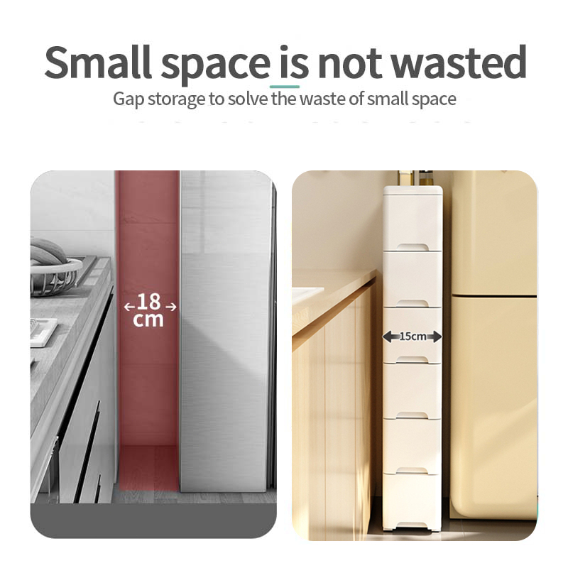 HOTJOY Slim Drawer Organizer Storage Kitchen Cabinet Organizer Plastic ...