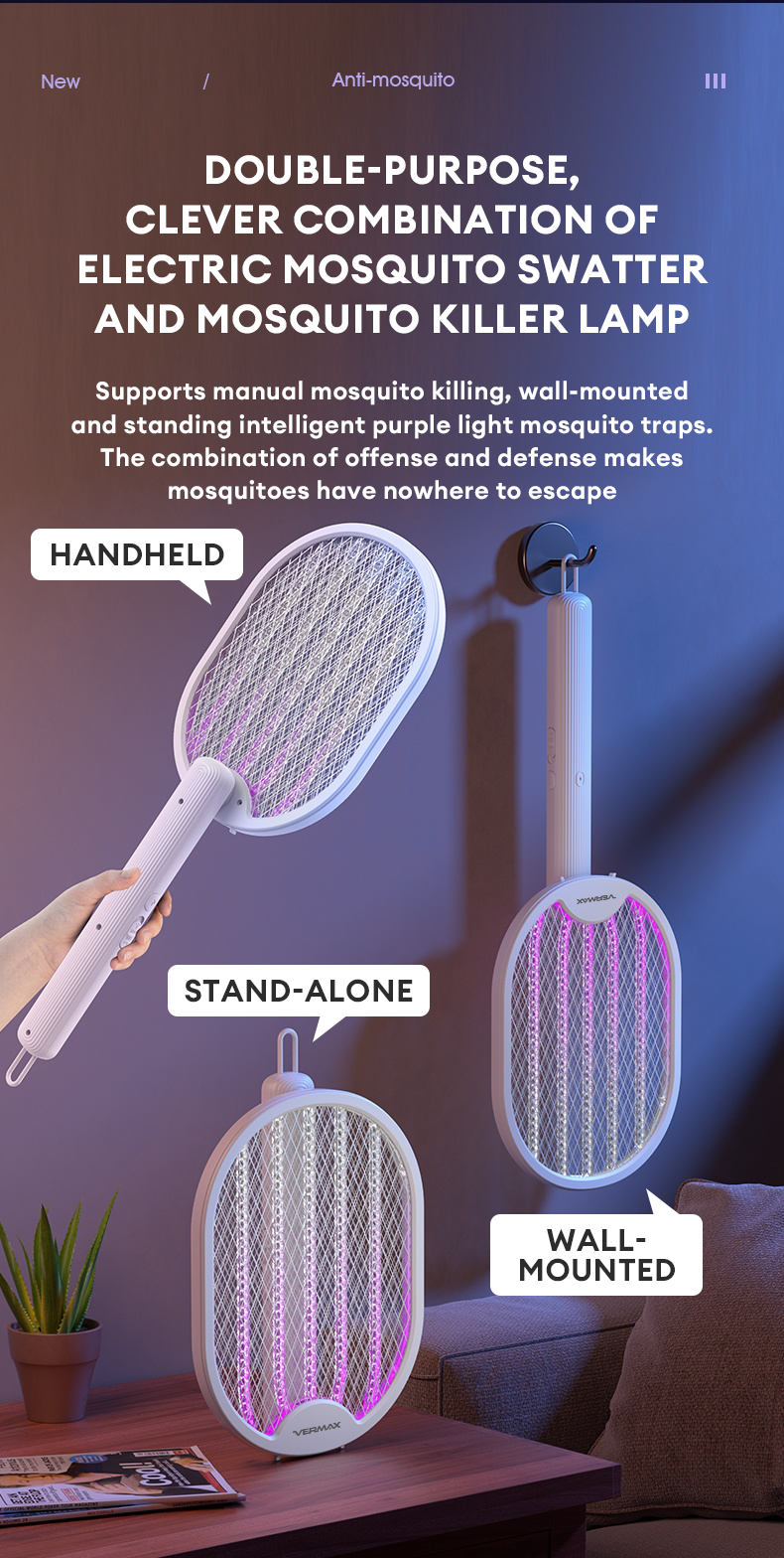 Vermax Electronic Mosquito Killer Fly Swatter Mosquito Racket Insect ...